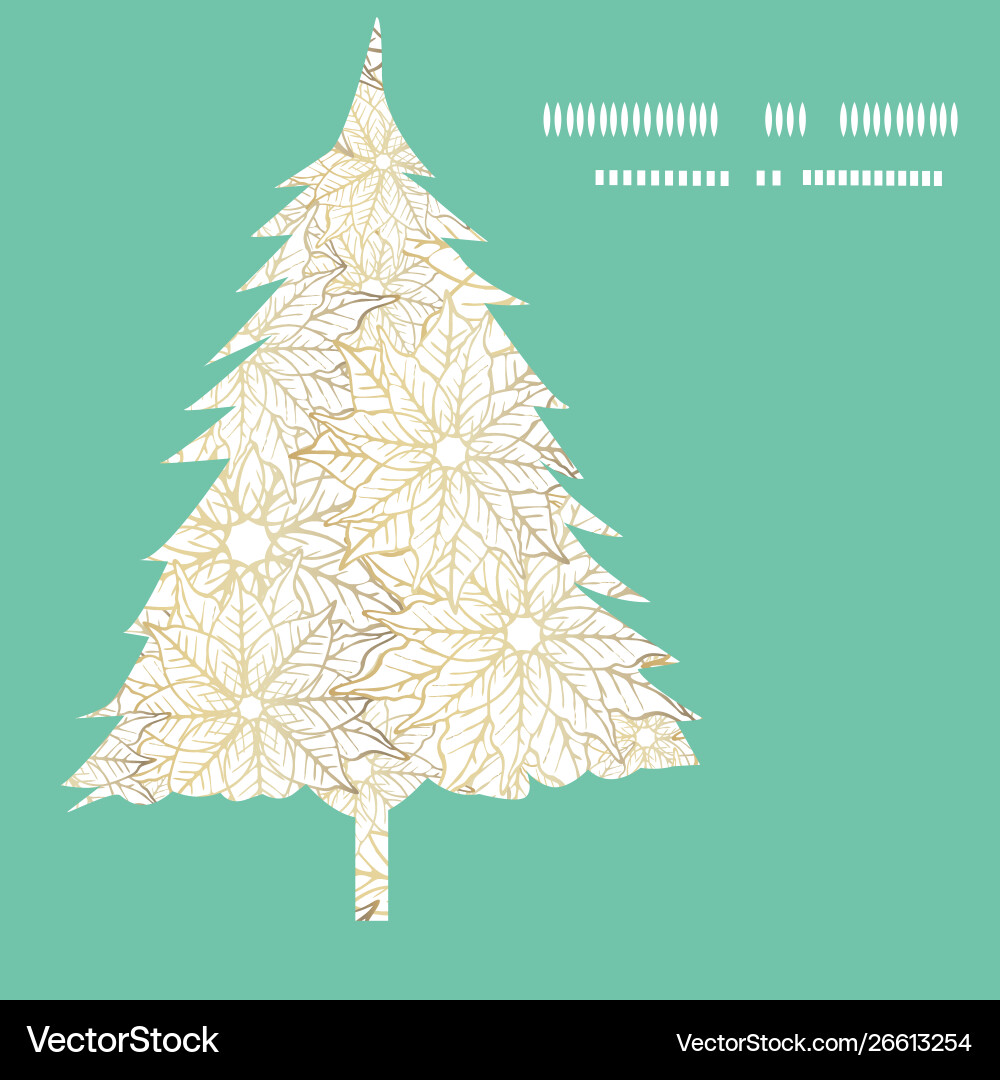 White and gold christmas tree Royalty Free Vector Image