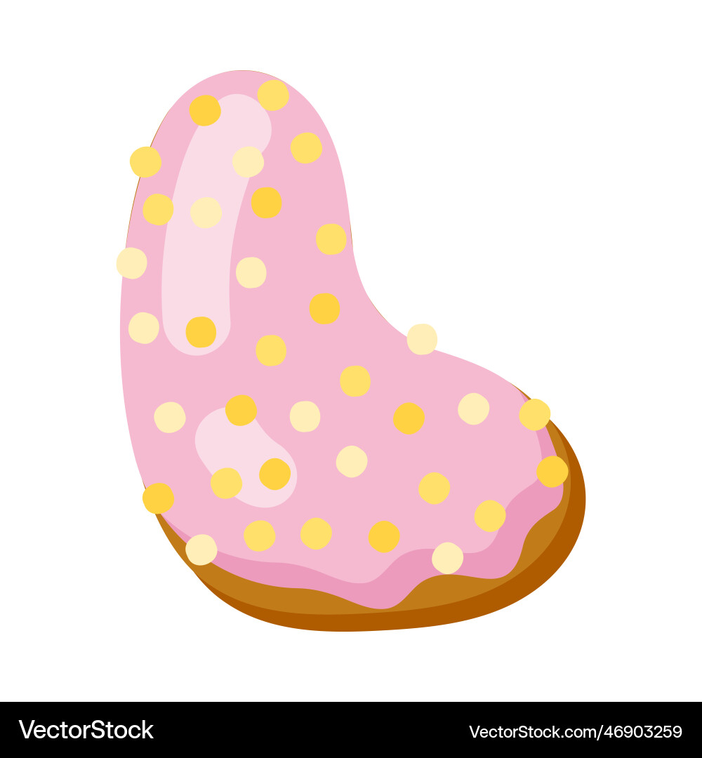 Letter l in donut font Royalty Free Vector Image