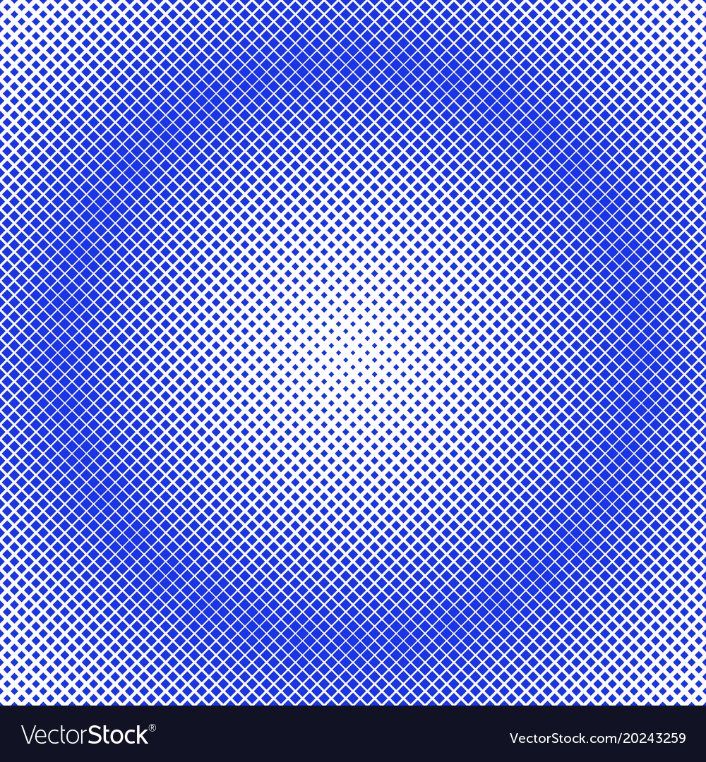 Retro halftone diagonal square pattern background Vector Image