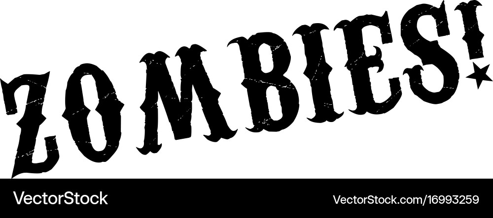 Zombies rubber stamp Royalty Free Vector Image