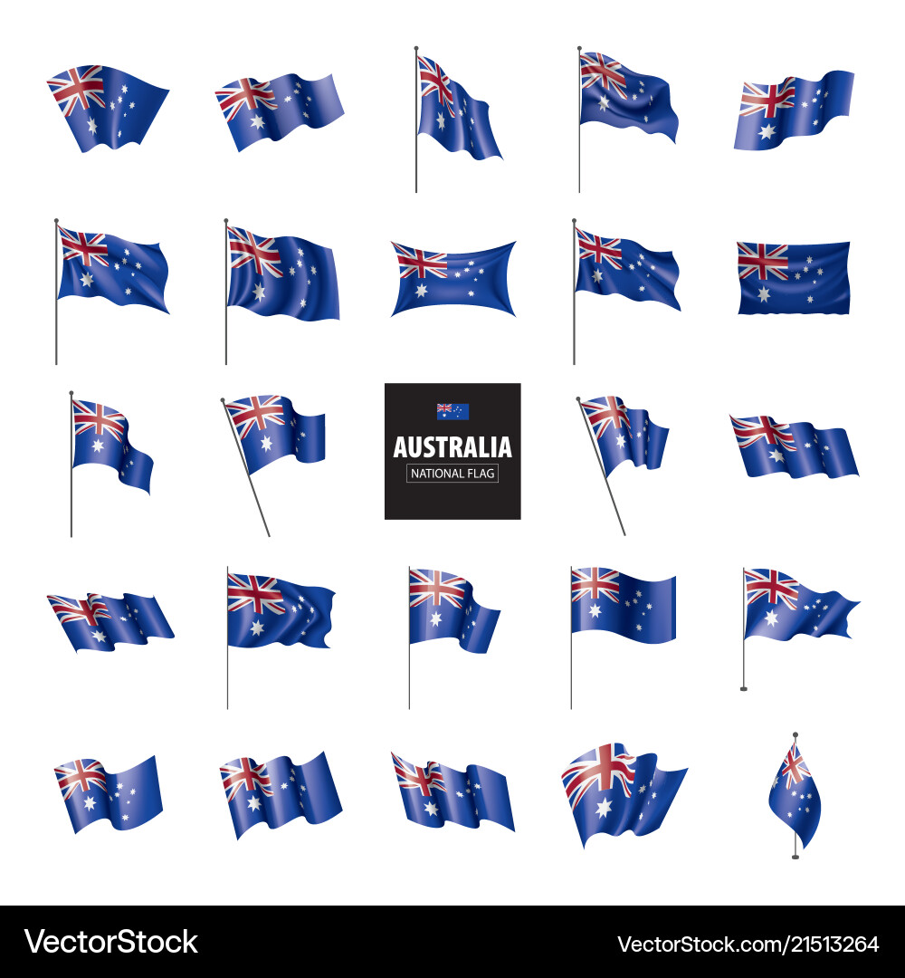 Australia flag Royalty Free Vector Image - VectorStock