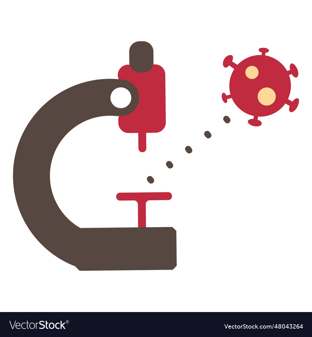Coronavirus microscope icon Royalty Free Vector Image