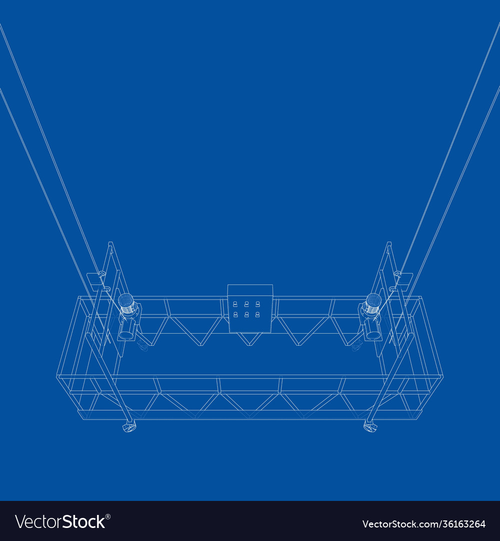 Empty construction elevator Royalty Free Vector Image