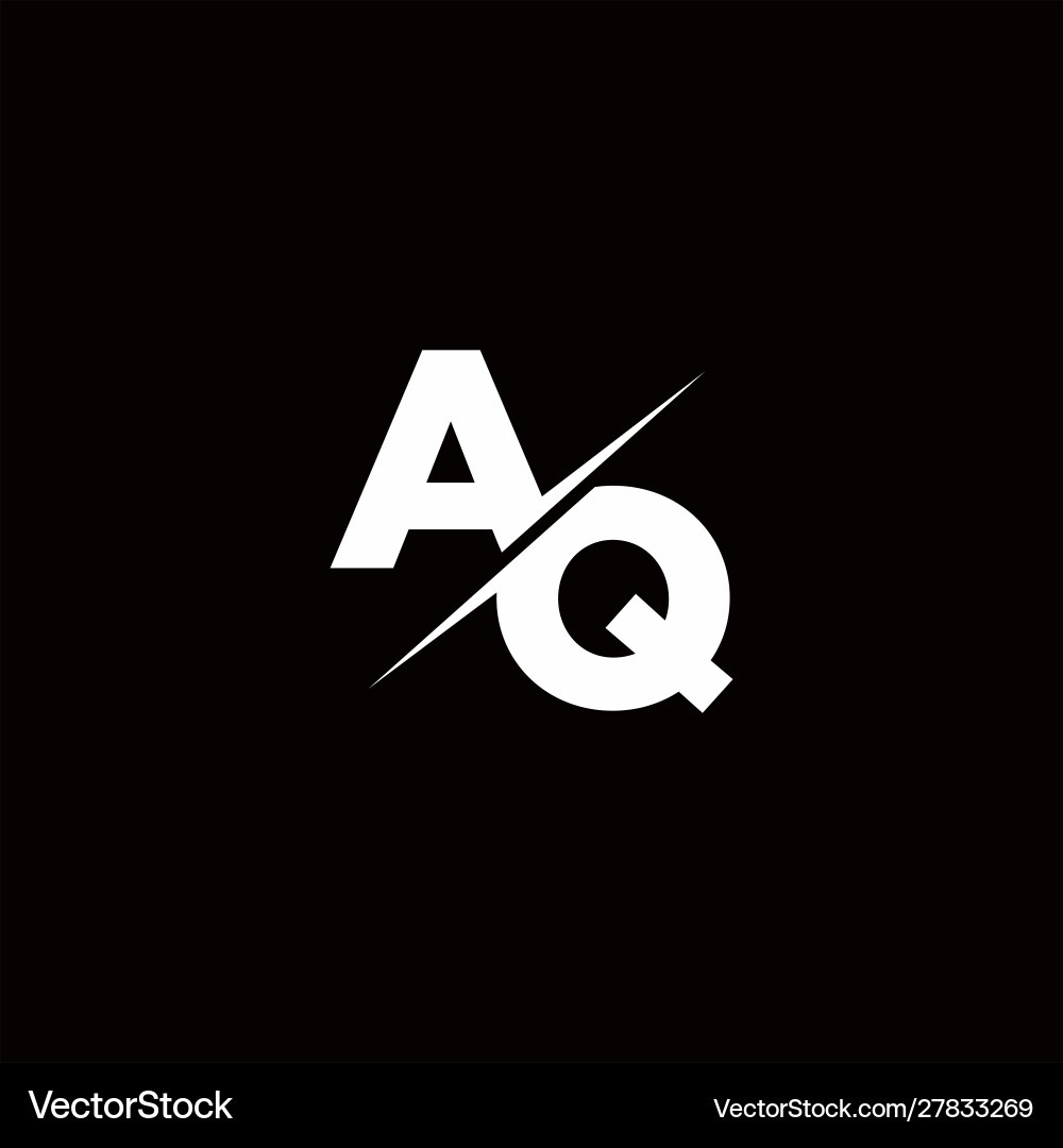 Aq logo letter monogram slash with modern logo Vector Image