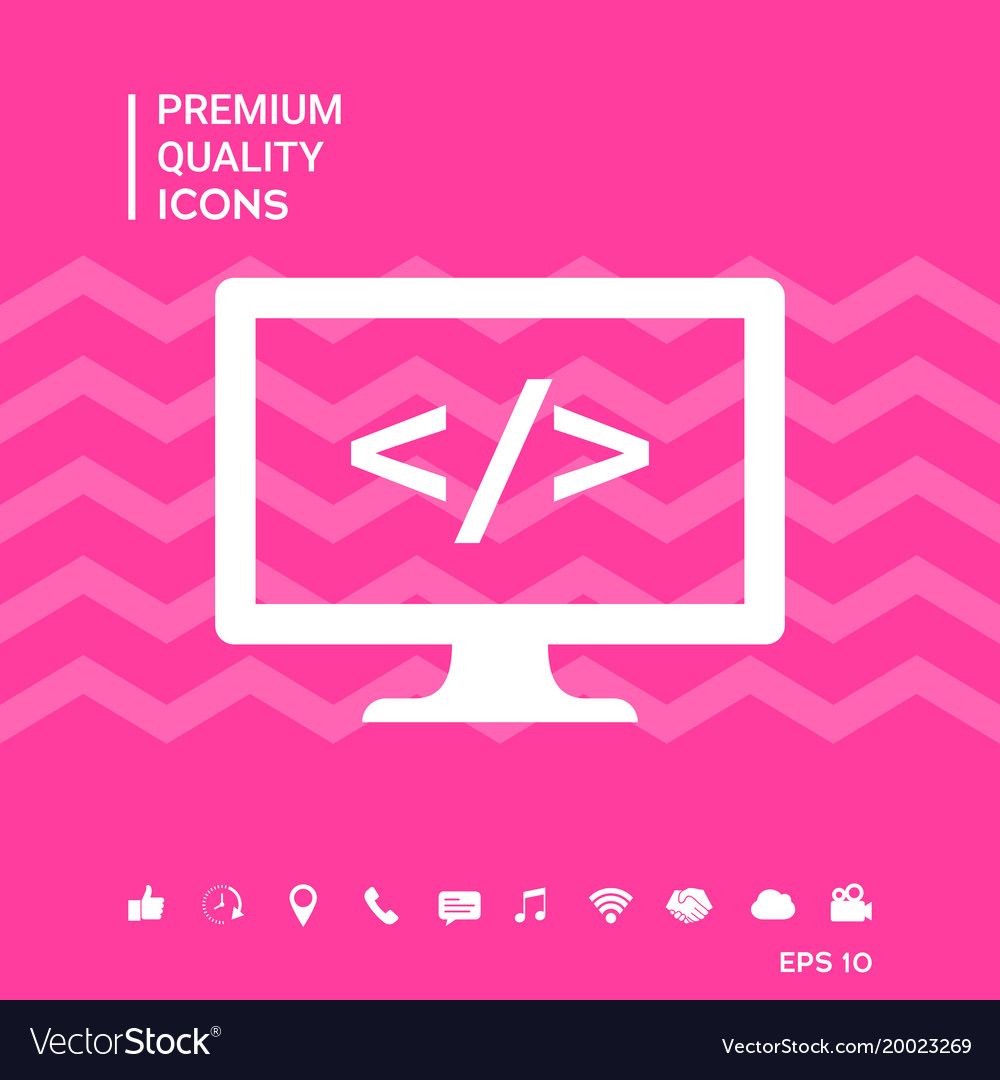 Coding symbol icon Royalty Free Vector Image - VectorStock Coding symbol icon Royalty Free Vector Image - VectorStock