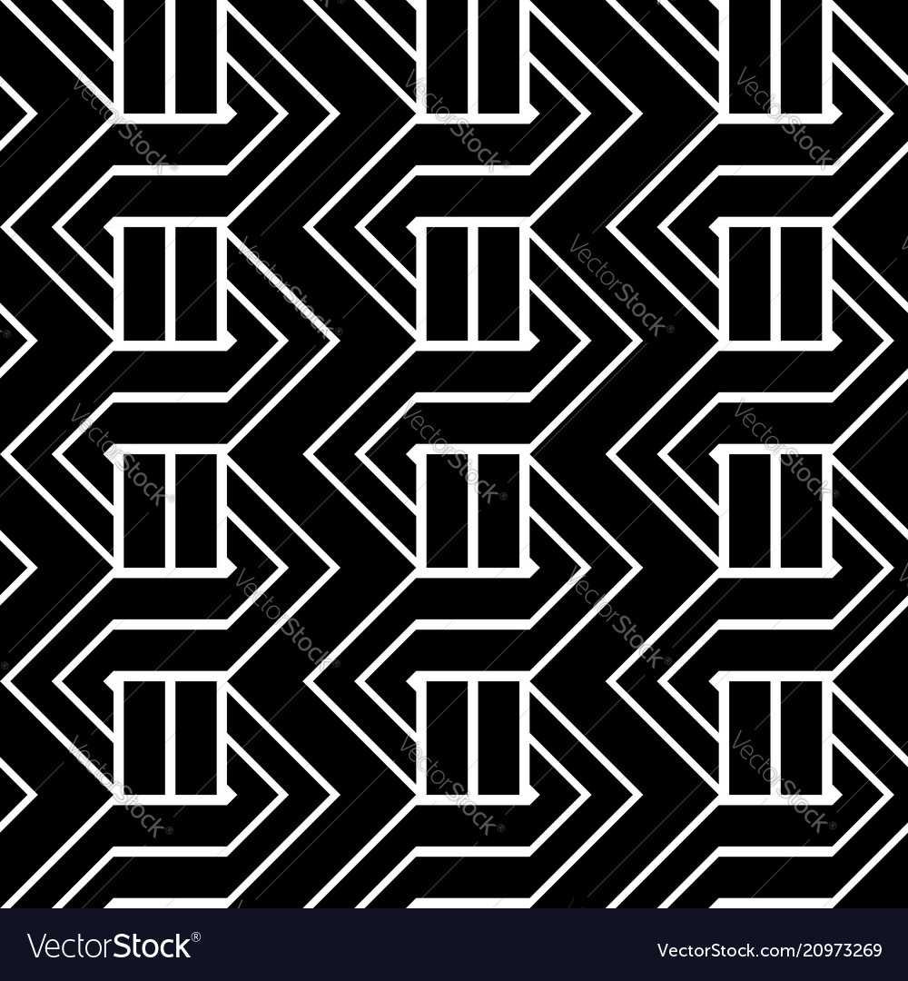 Design seamless monochrome zigzag pattern Vector Image