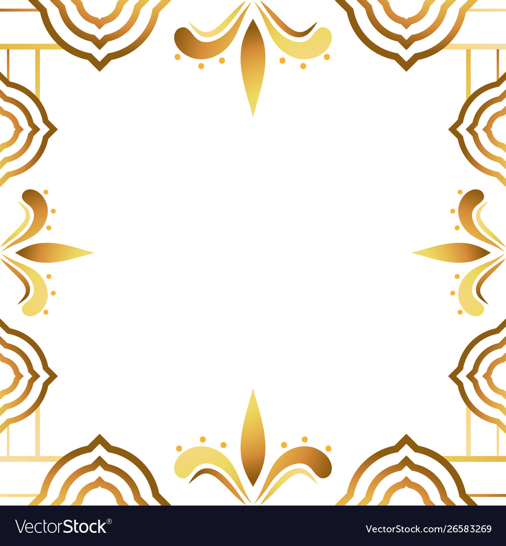 Isolated art deco frame design Royalty Free Vector Image Isolated art deco frame design Royalty Free Vector Image