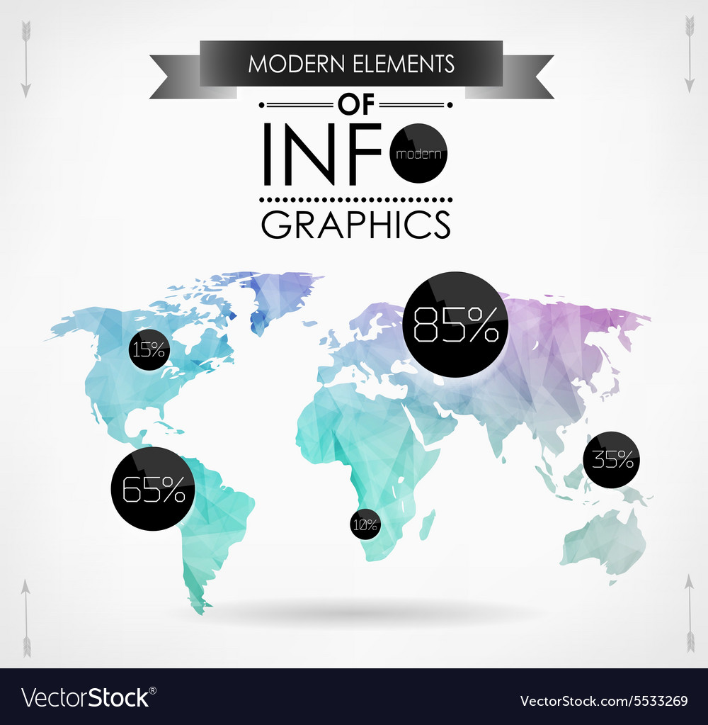 World map card Royalty Free Vector Image - VectorStock