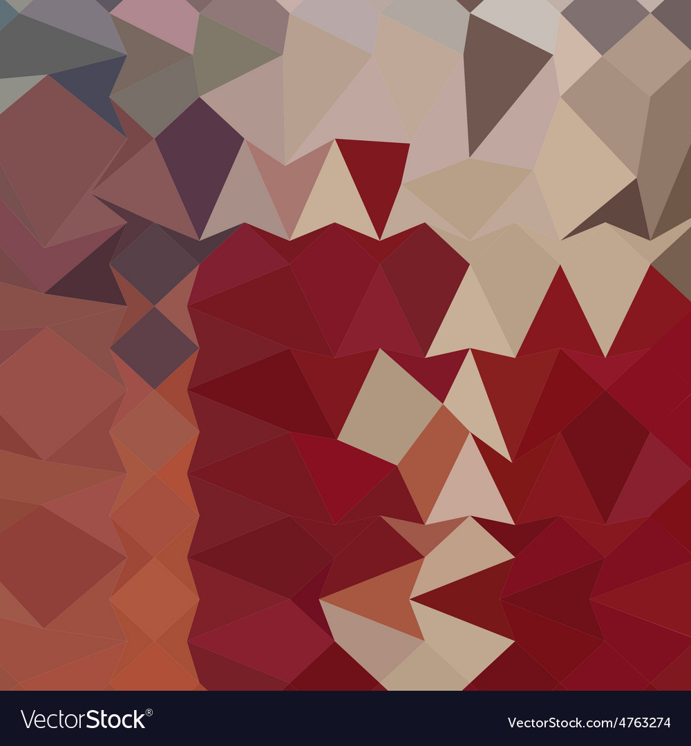 Antique ruby abstract low polygon background Vector Image