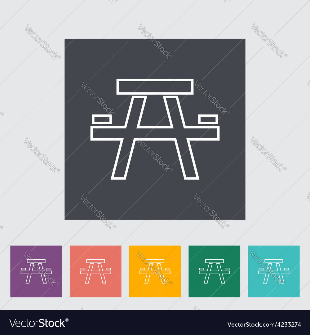 Camping table Royalty Free Vector Image - VectorStock