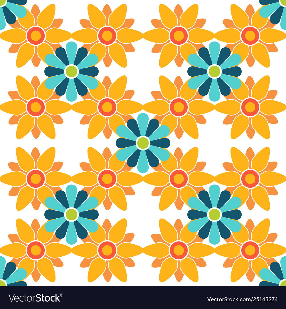 Pattern with flowers Royalty Free Vector Image