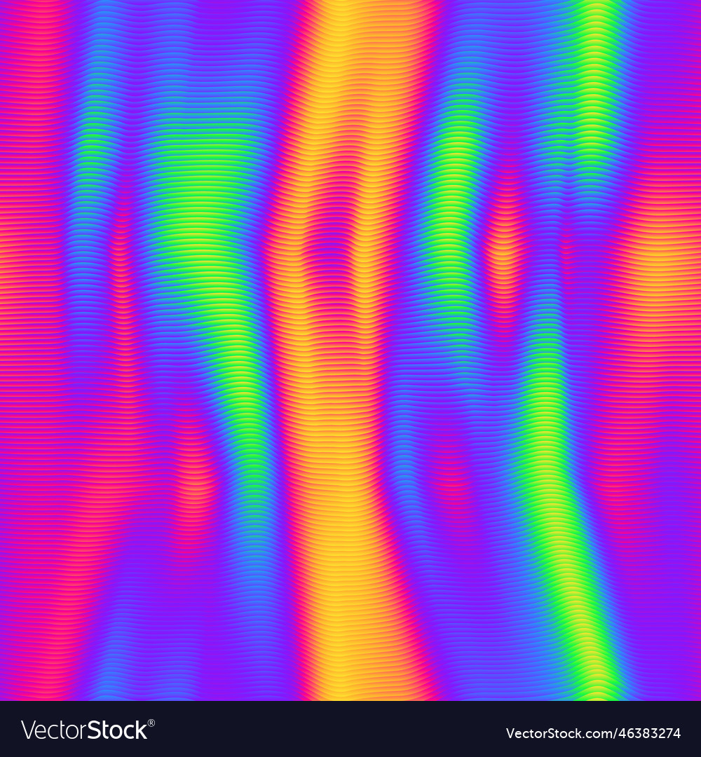 Rainbow gradient waves seamless texture Royalty Free Vector