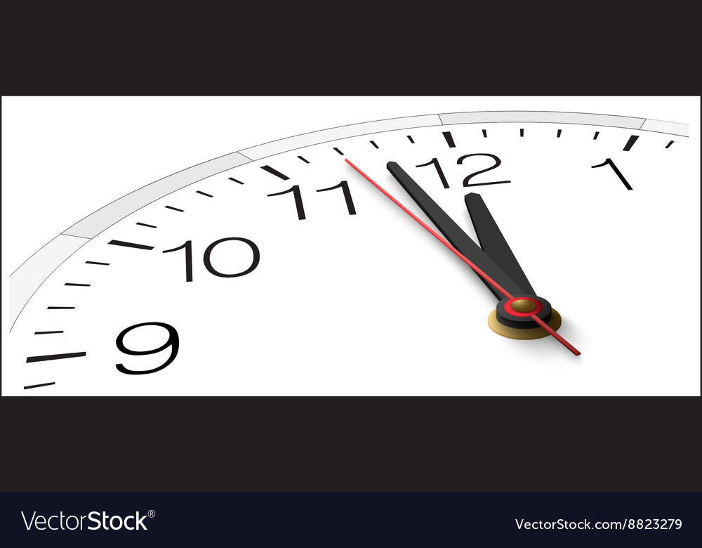 Clock face with timestamp numbers isolated Vector Image