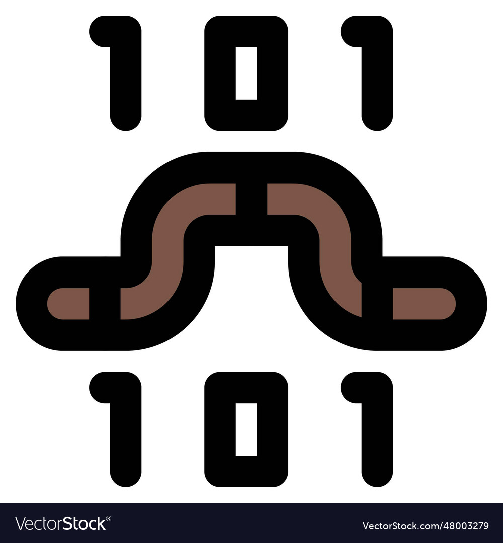 Worm a self replicating system malware Royalty Free Vector Worm a self replicating system malware Royalty Free Vector