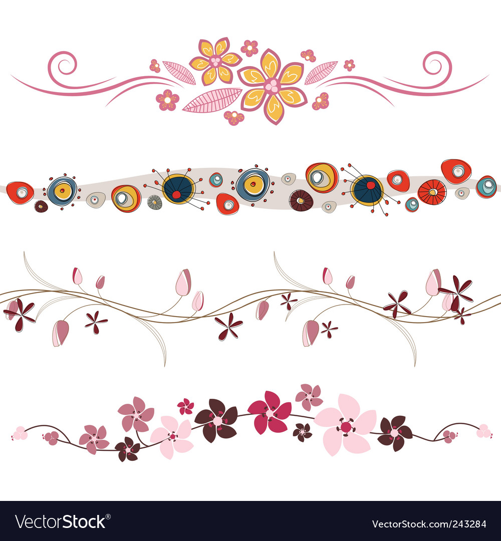Floral design elements Royalty Free Vector Image