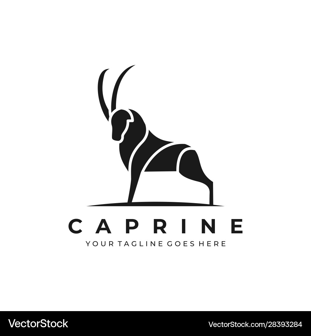 Goat standing template Royalty Free Vector Image