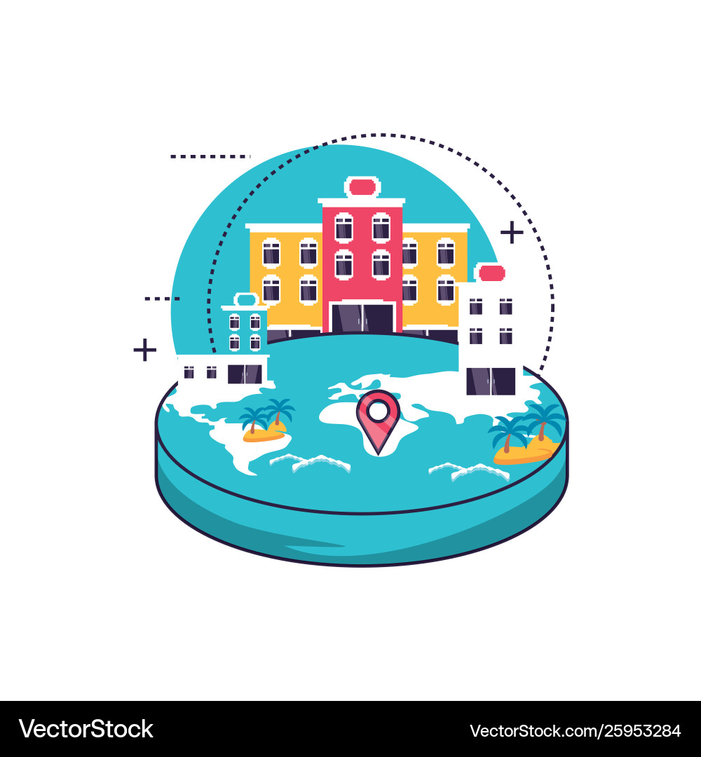 Isolated travel icon set design Royalty Free Vector Image