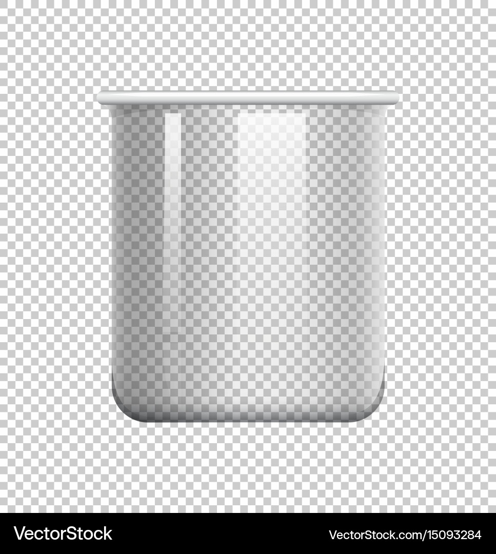 Round beaker on transparent background Royalty Free Vector