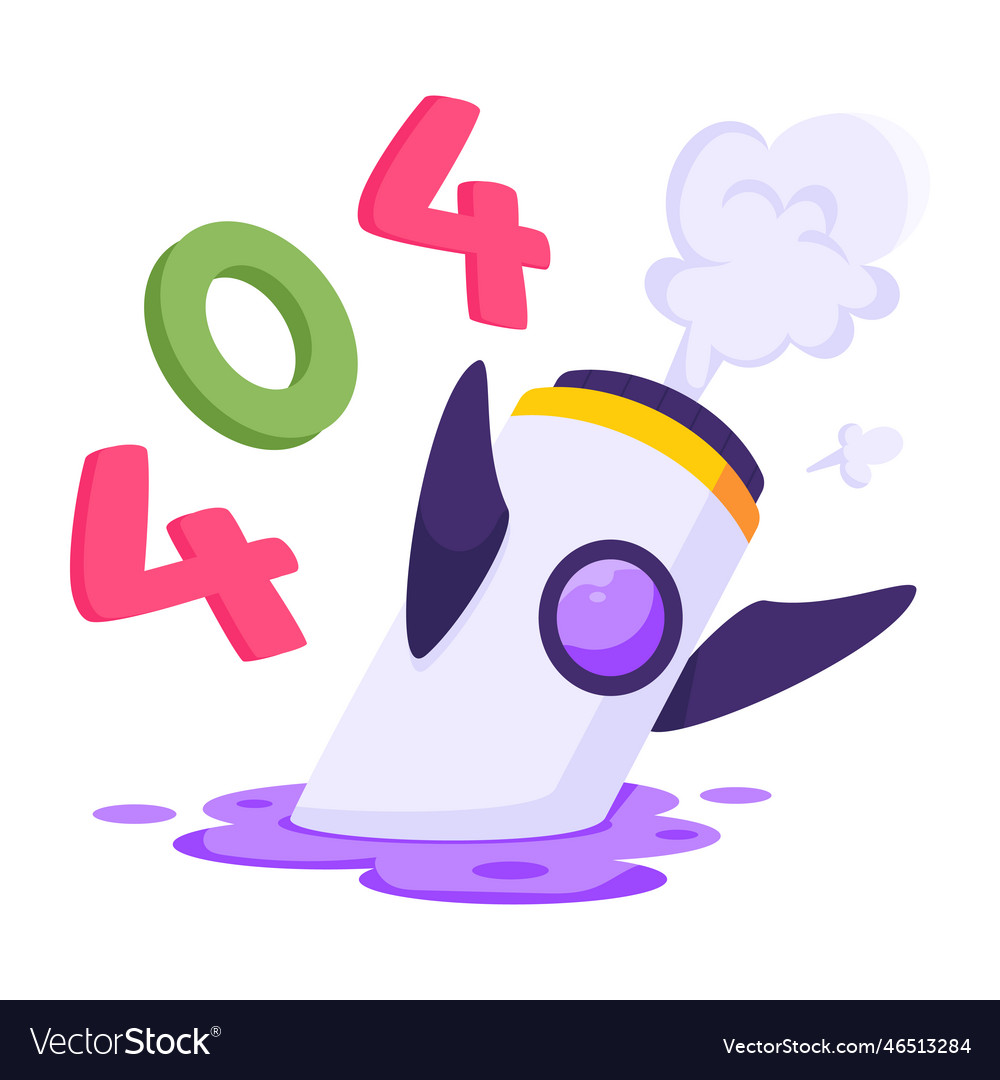 Spaceship Error Royalty Free Vector Image Vectorstock 