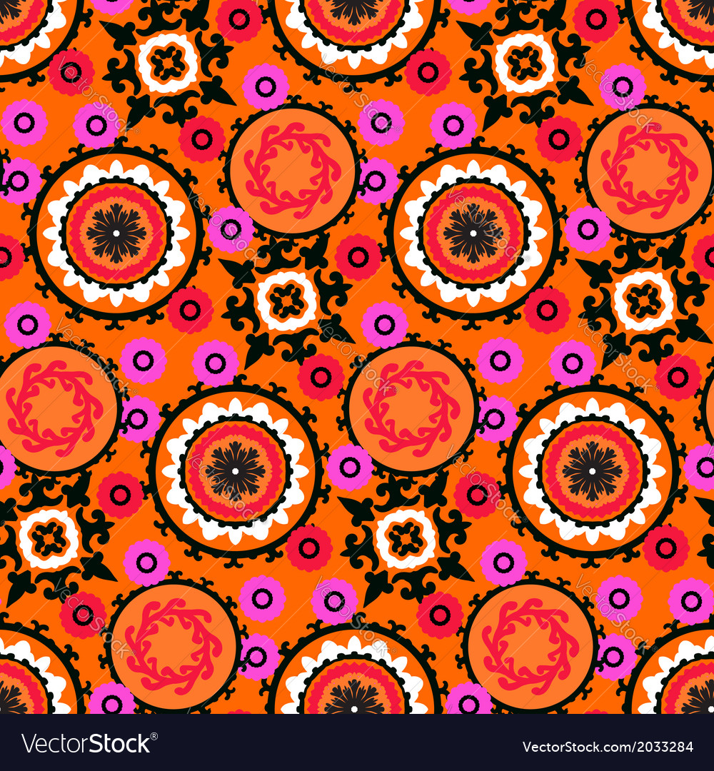 Suzani pattern Royalty Free Vector Image - VectorStock