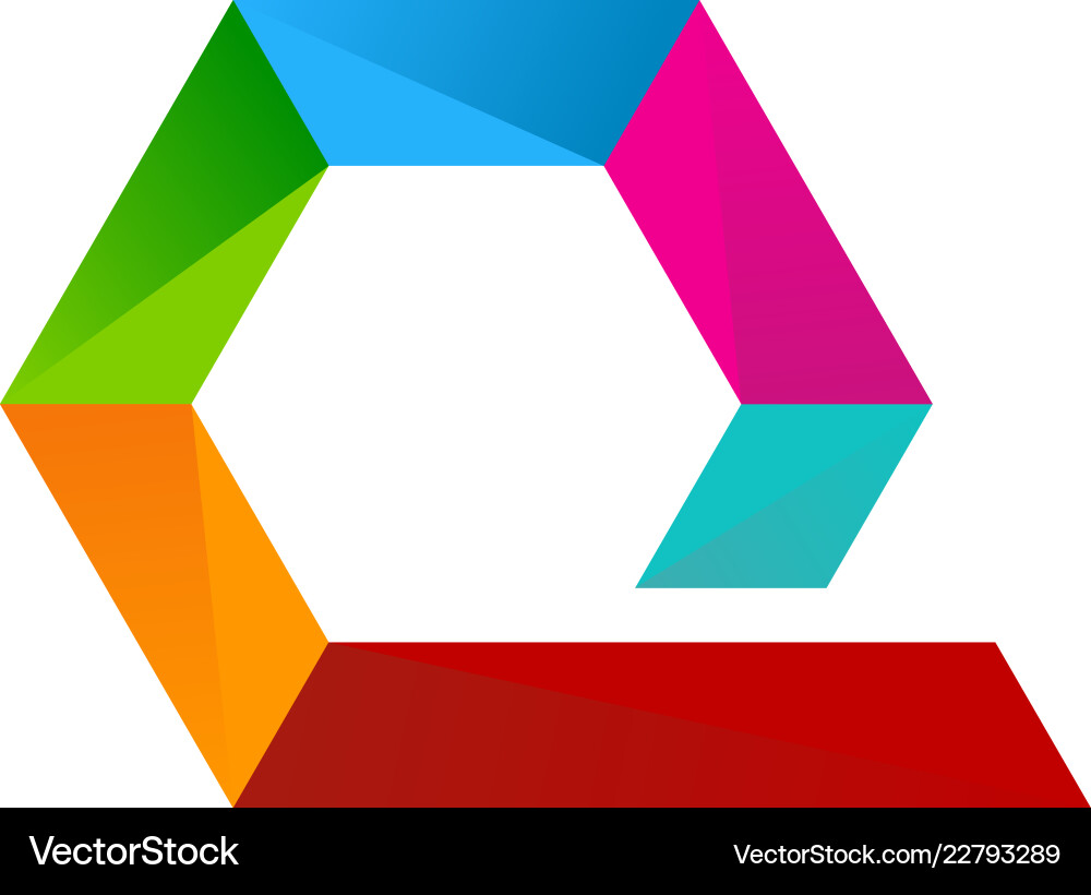 Color letter q logo icon design Royalty Free Vector Image