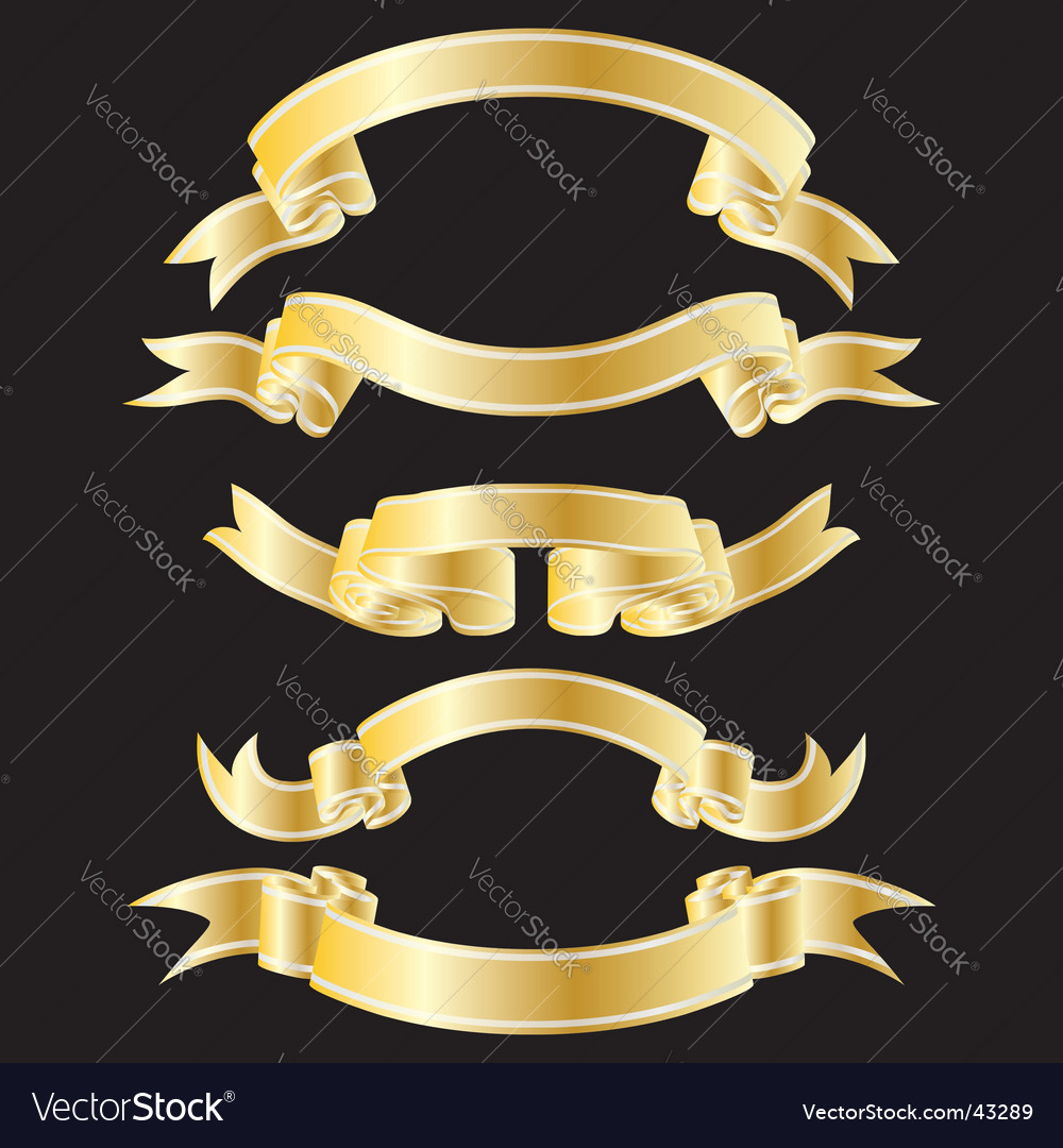 Ribbons Royalty Free Vector Image - VectorStock