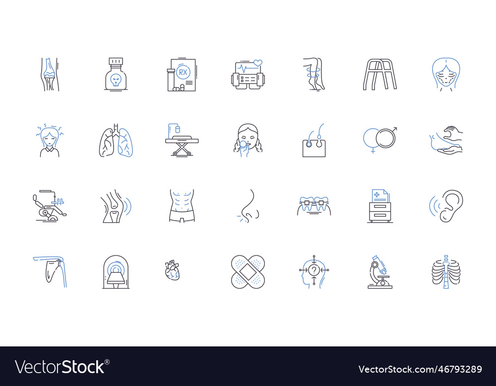 Robustness line icons collection durability Vector Image Robustness line icons collection durability Vector Image
