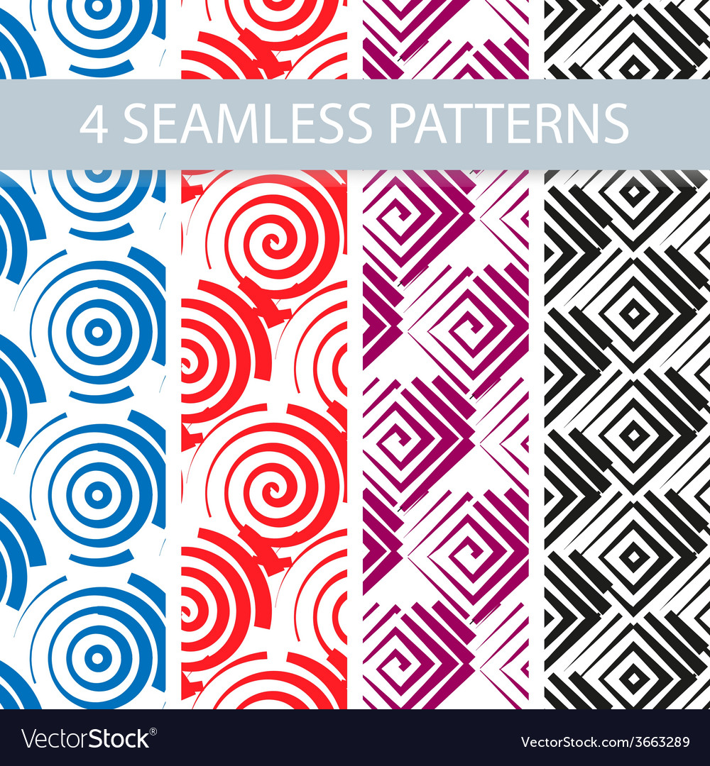 Seamless patterns Royalty Free Vector Image - VectorStock