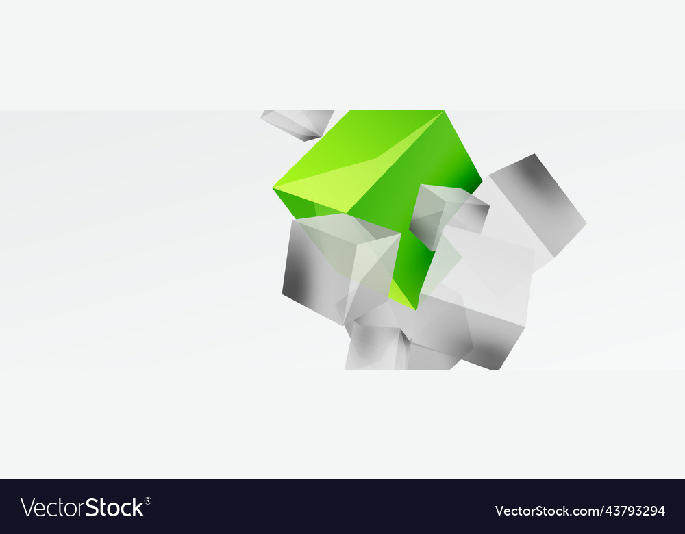 3d Cubes Abstract Background Composition Vector Image