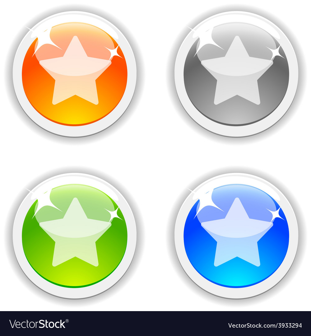 Favorite buttons Royalty Free Vector Image - VectorStock