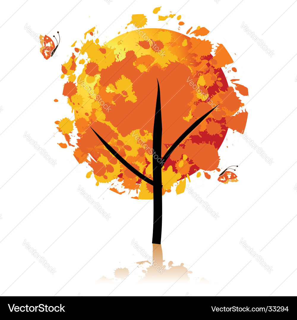 Grunge tree Royalty Free Vector Image - VectorStock