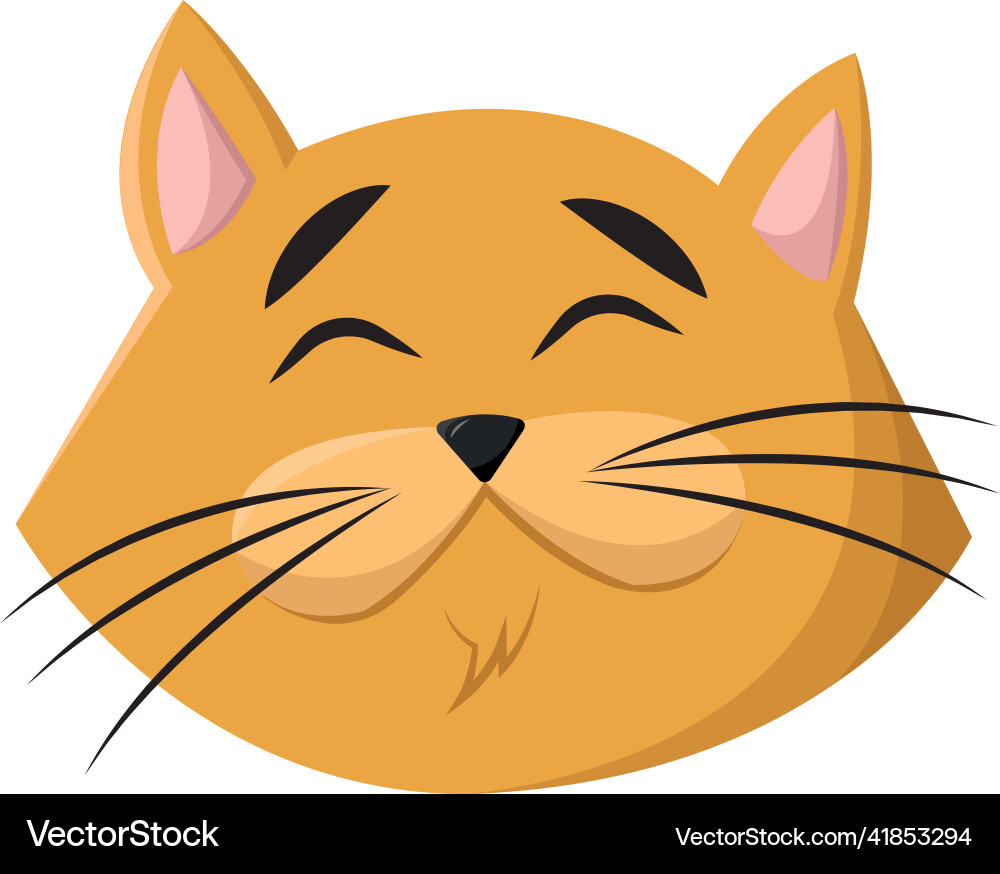 Isolated happy cat cartoon avatar Royalty Free Vector Image