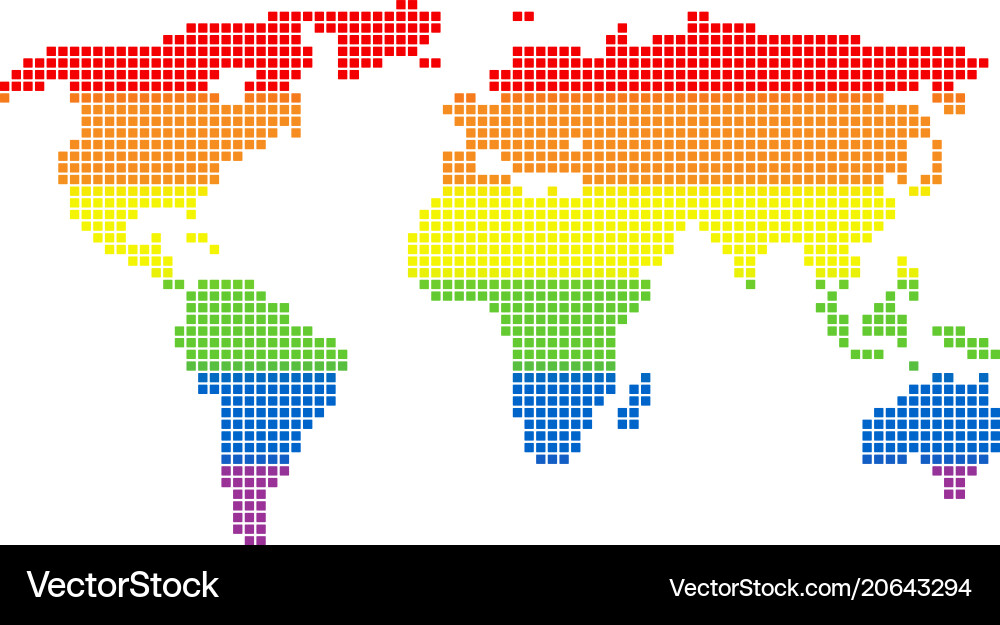 Spectrum dot lgbt world map Royalty Free Vector Image