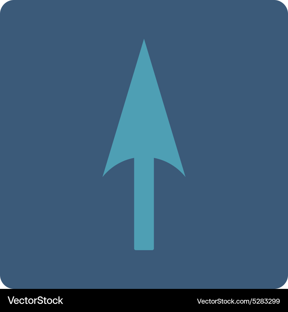 Arrow Axis Y flat cyan and blue colors rounded Vector Image