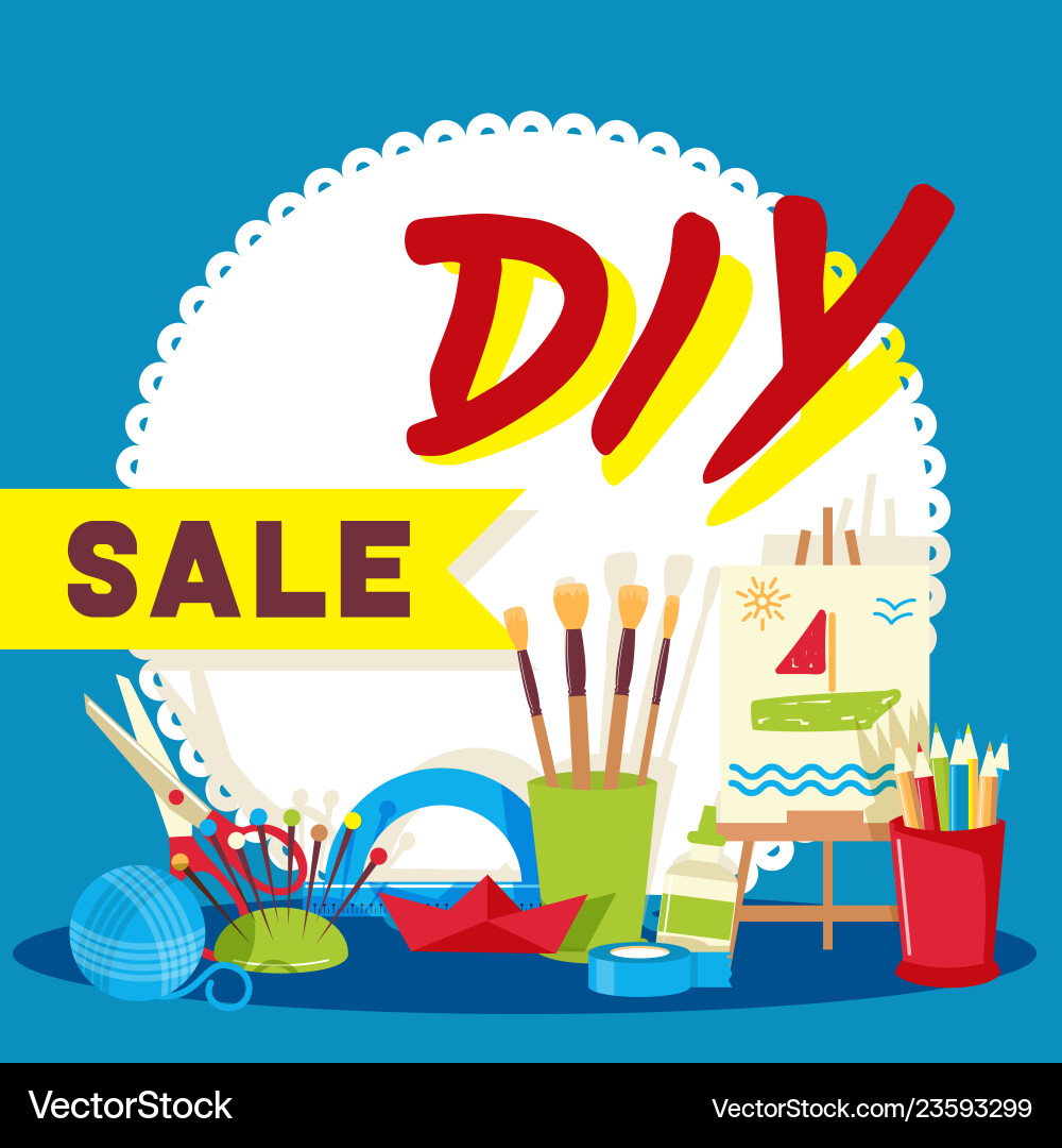 Art supplies studying in art-school Royalty Free Vector