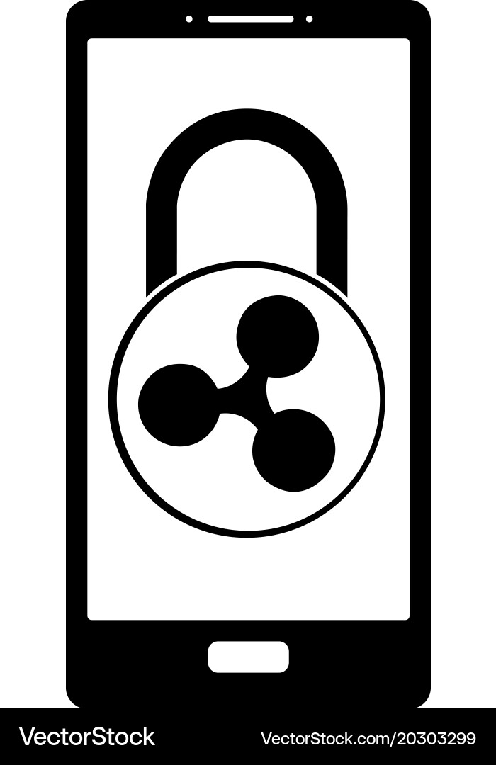 Electronic security lock of ripple in a phone Vector Image