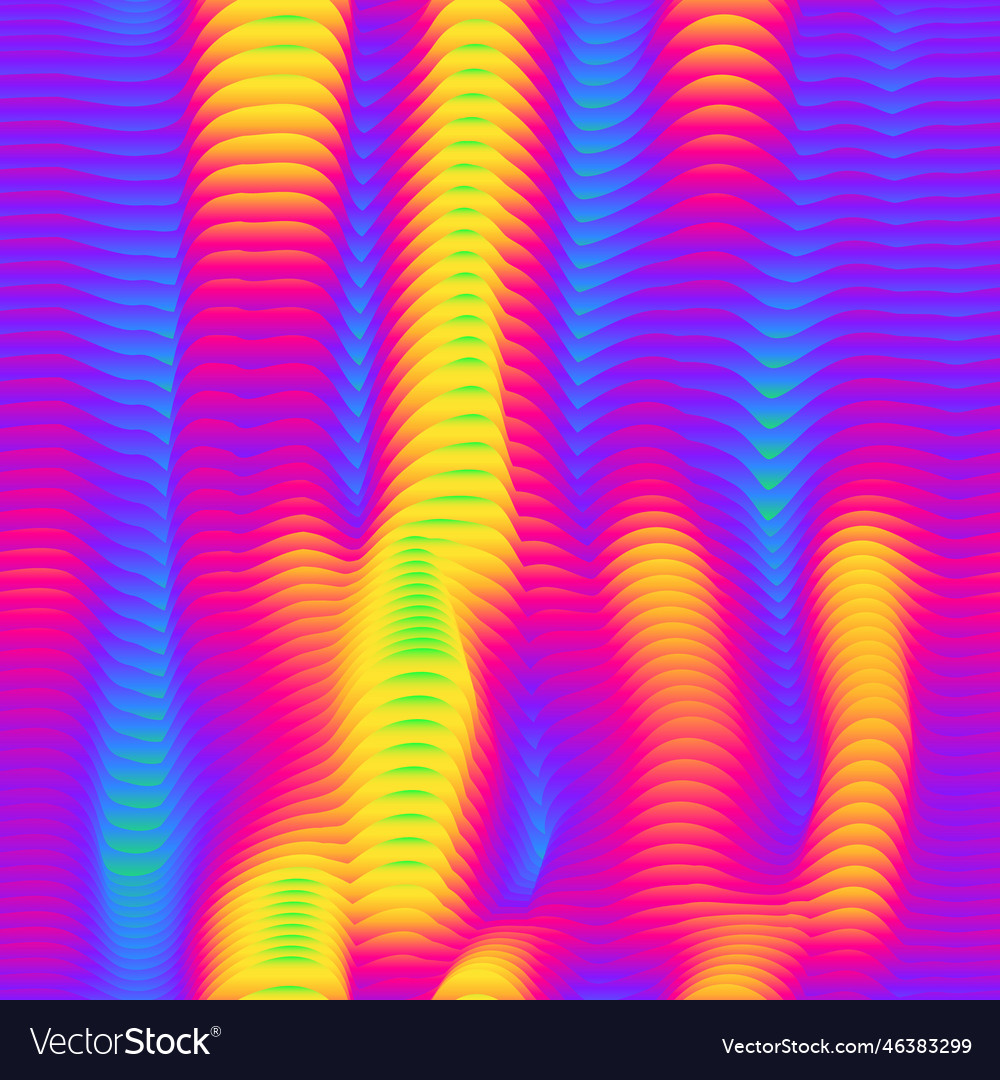 Vibrant gradient waves seamless pattern Royalty Free Vector