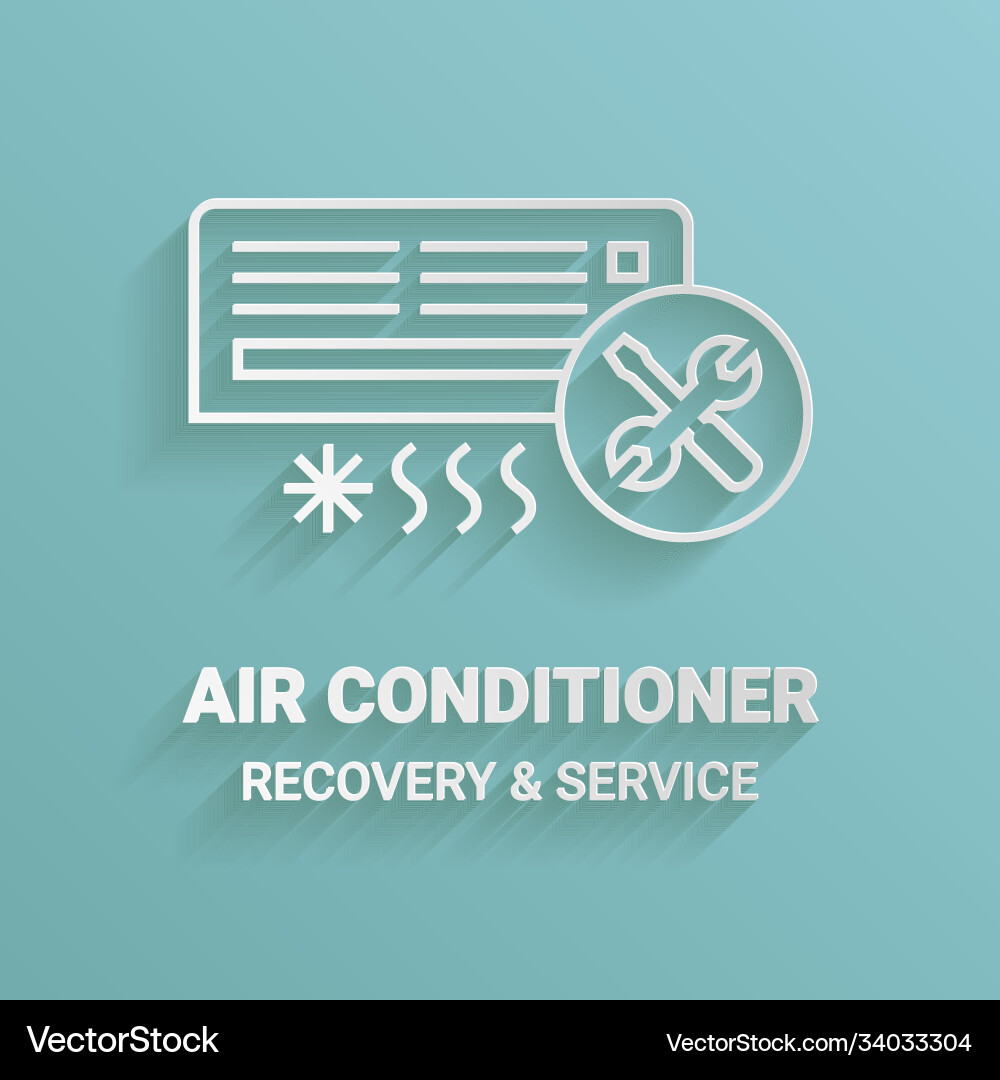 Air conditioning icon graphic elements Royalty Free Vector