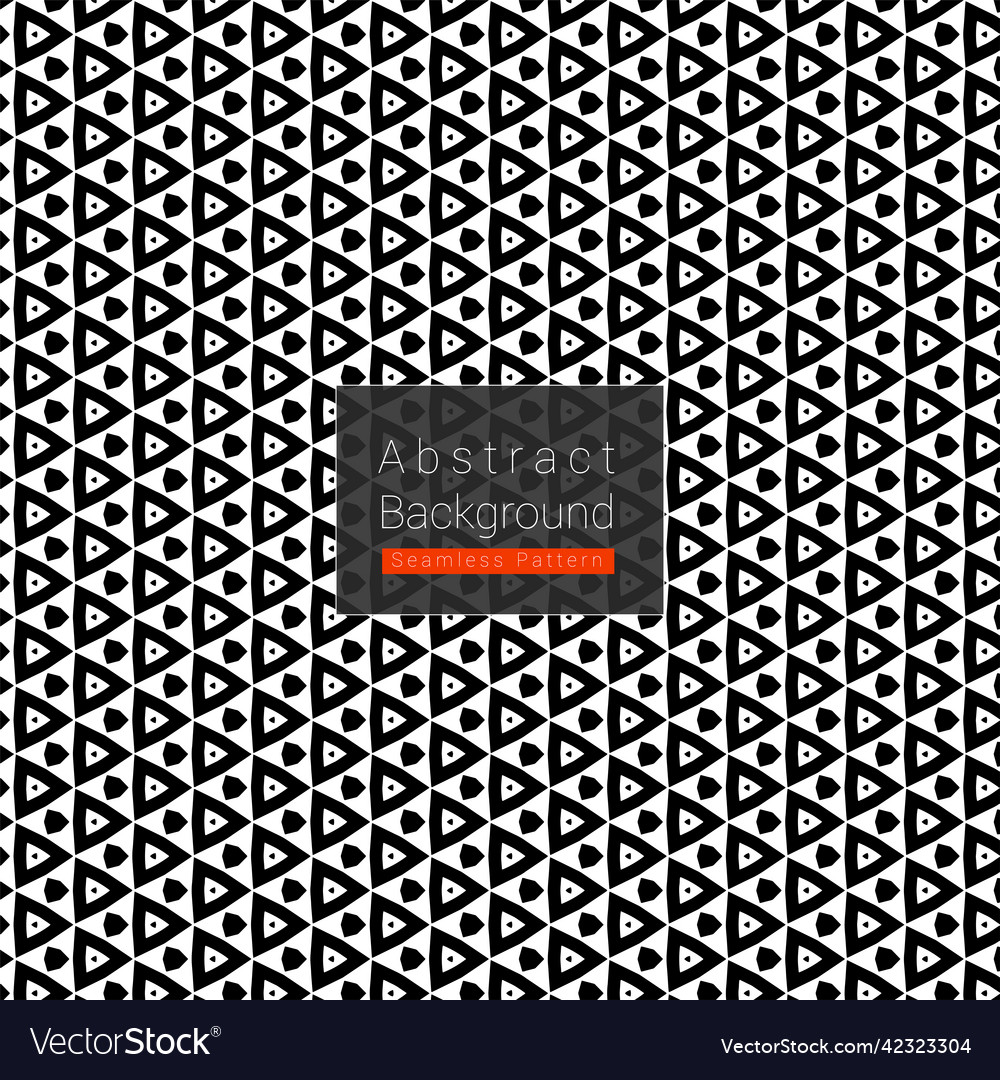 Square seamless pattern from black triangles Vector Image