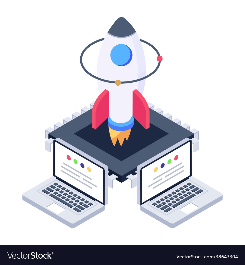 System launch Royalty Free Vector Image - VectorStock