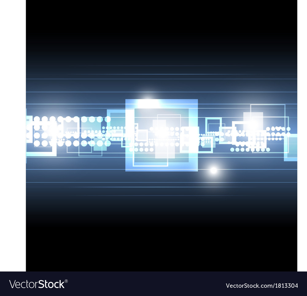 Tech square shape background Royalty Free Vector Image