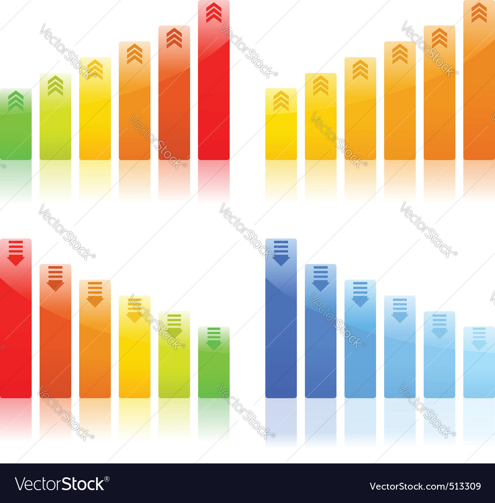 Bar graphs Royalty Free Vector Image - VectorStock
