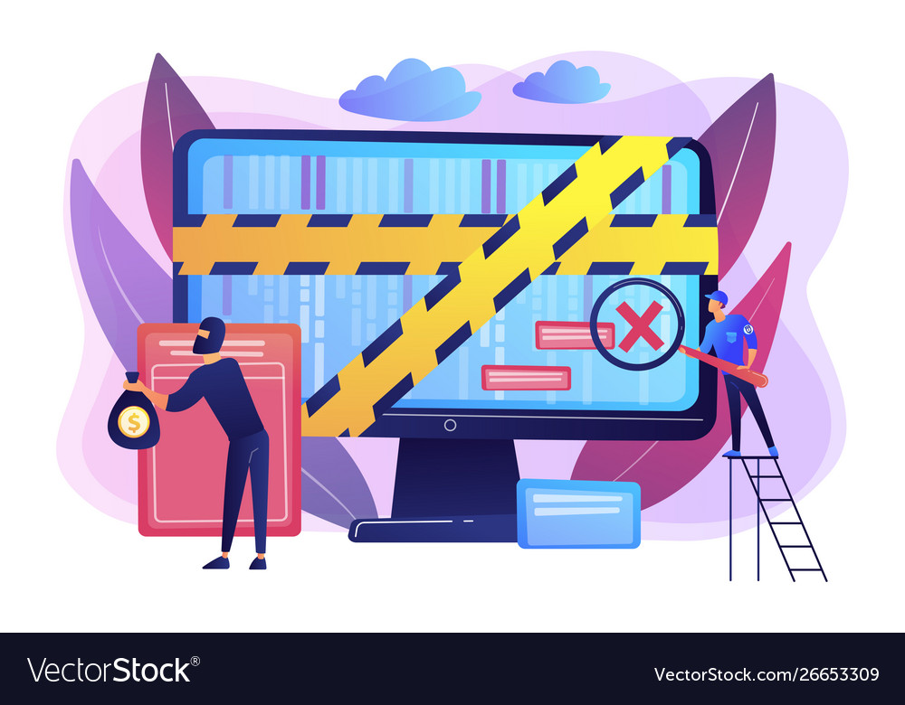 Computer forensics concept Royalty Free Vector Image