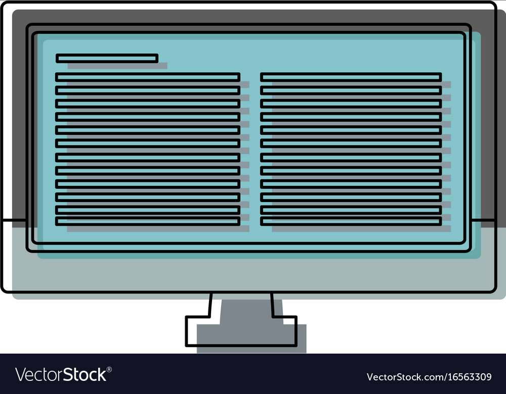 Monitor screen computer device page web Royalty Free Vector