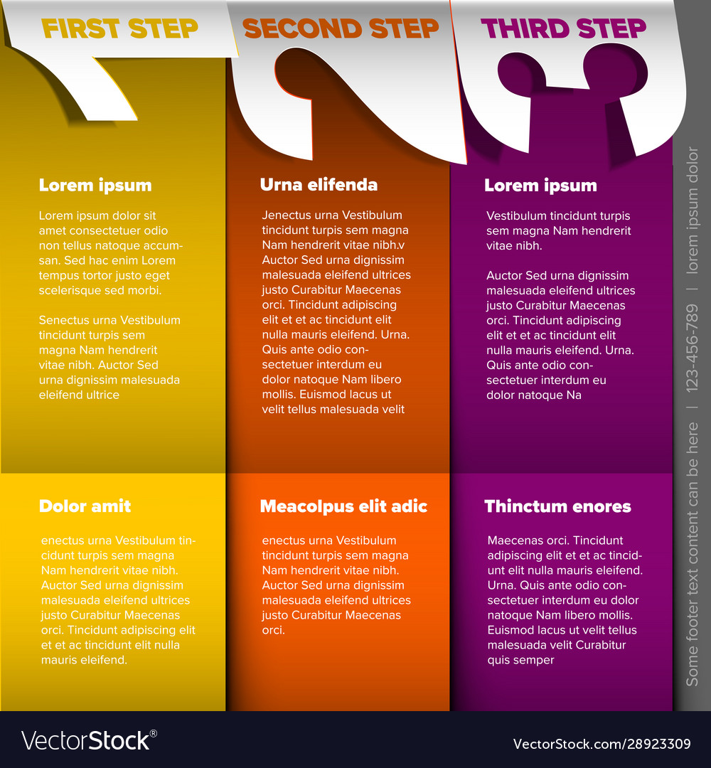 One two three - progress background Royalty Free Vector