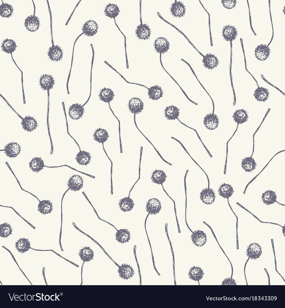 Rustic flower seamless pattern Royalty Free Vector Image