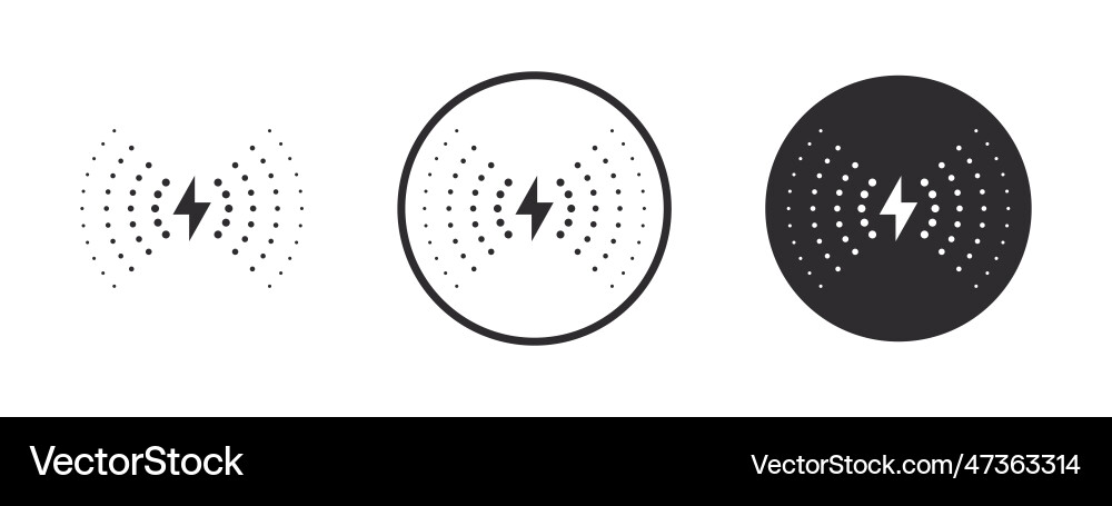 Modern wireless charger icons cordless Royalty Free Vector