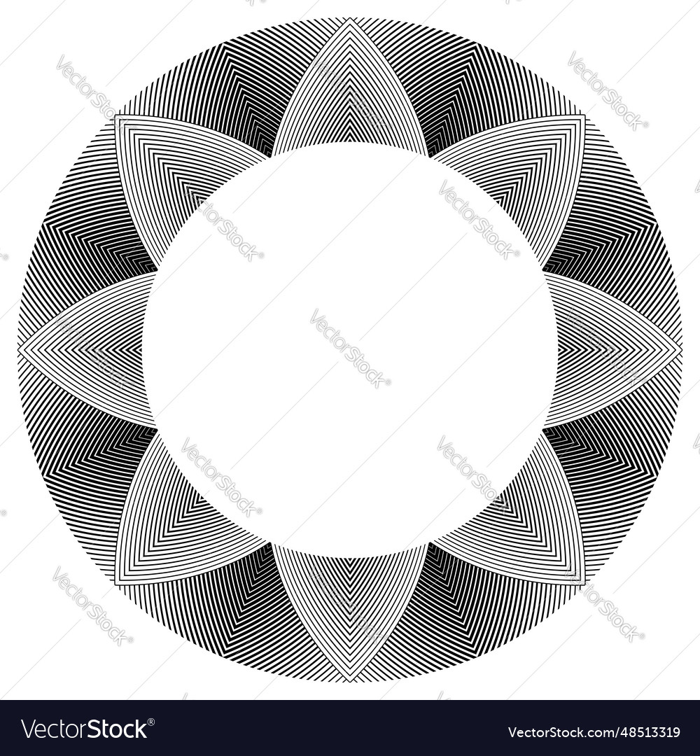 Circle radial pattern Royalty Free Vector Image