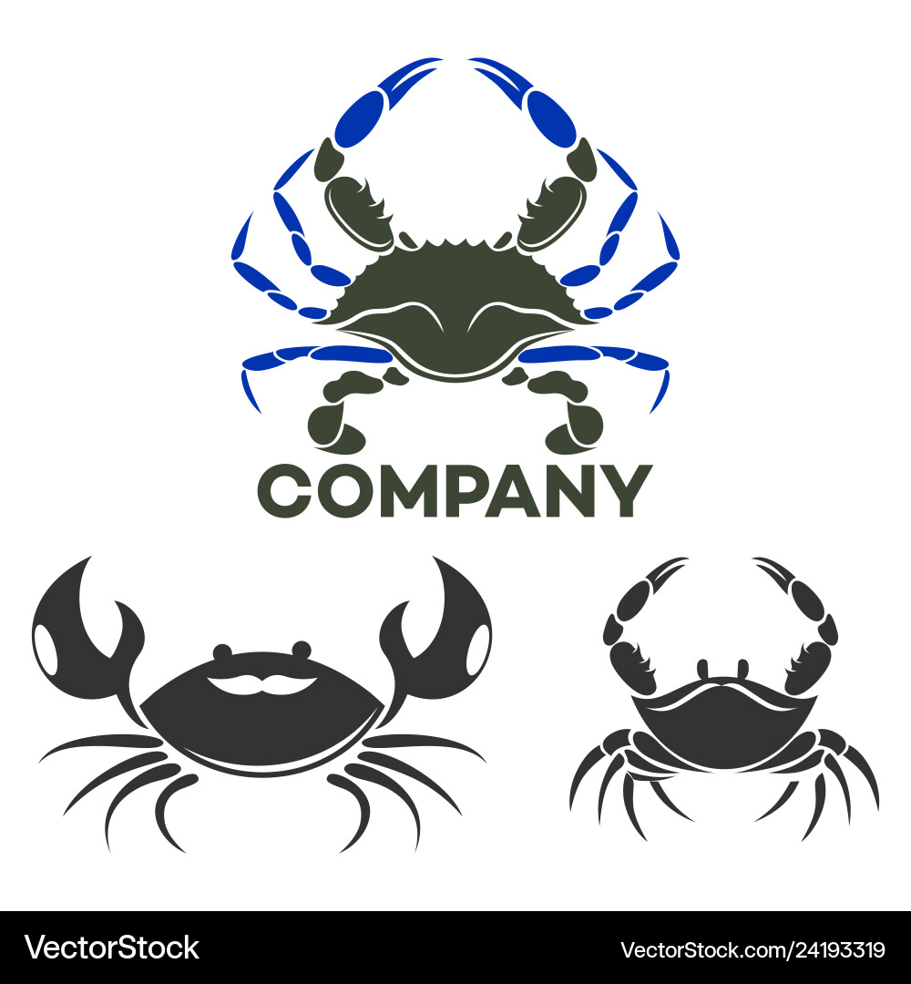 Modern crab logo Royalty Free Vector Image - VectorStock