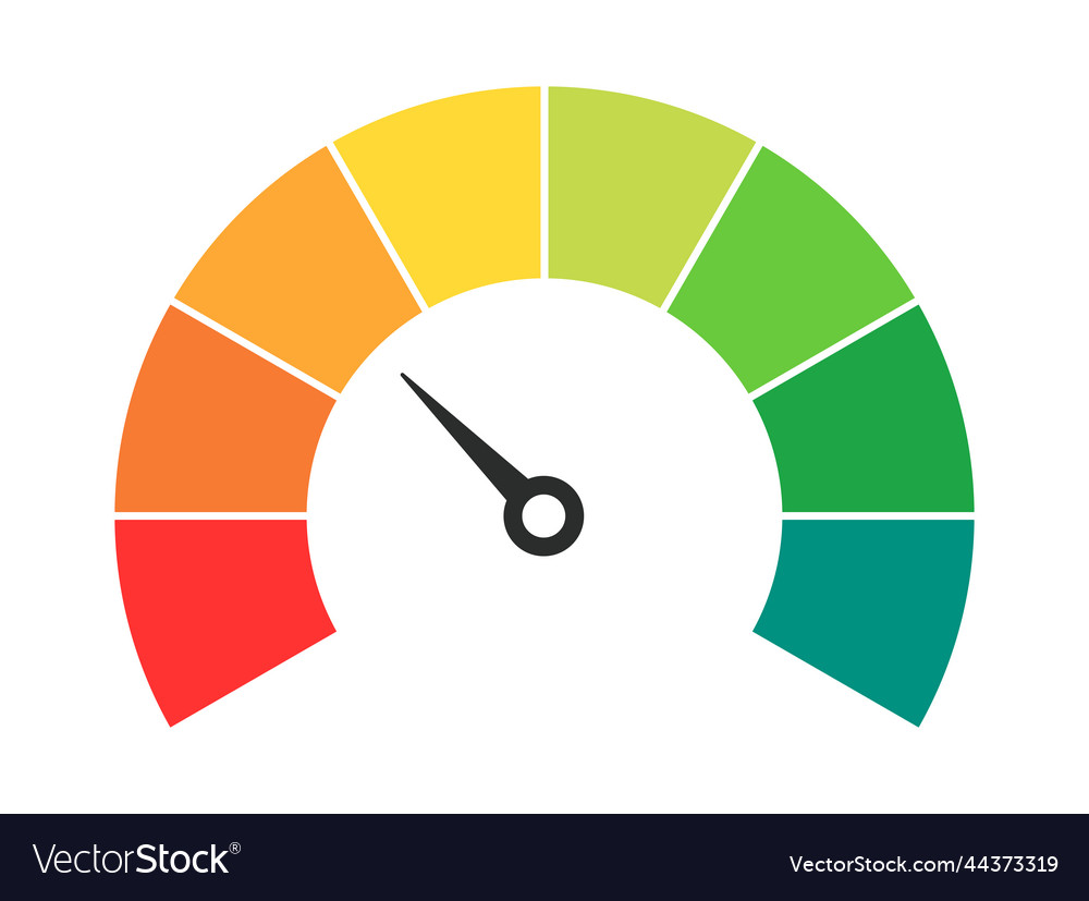 Speedometer meter with arrow for dashboard Vector Image